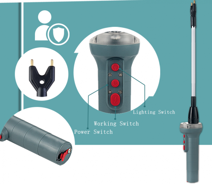 54cm Electric Cow Prod 4.2V Rechargeable Cattle Prods With short tip
