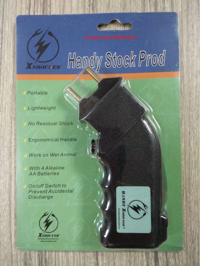 Portable Metal Handheld Cattle Prod Safety Switch Cattle Shock Prod